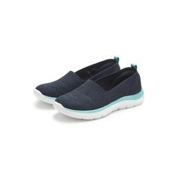 Lascana Slipper 'Ballerina, Sneaker, Freizeitschuh, Slip-On-Sneaker,' blau Gr. 37 f&uuml;r Damen