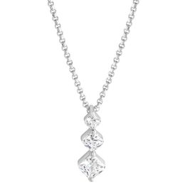 Kette mit Anh&auml;nger Firetti "Schmuck Geschenk Silber 925 Halsschmuck Halskette Erbskette St&auml;bchen", silber (silberfarben, kristallwei&szlig;), Halsketten, Damen, Silber 925 (Sterlingsilber), L: 47 B: 1,5mm, mit Zirkonia (synth.), B:1,5mm