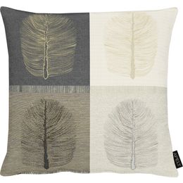Dekokissen Apelt "Vito" Gr. 1, beige (natur, grau, taupe, gemustert), B:46cm L:46cm, Polyester, Viskose, Dekokissen_Sitzkissen_Kissenh&uuml;llen, aus Jacquard-Gewebe, Kissenh&uuml;lle ohne F&uuml;llung, 1 St&uuml;ck
