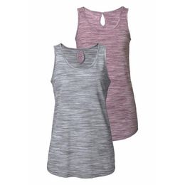 Beach Time BEACHTIME Tanktop 'mit Struktureffekt' mehrfarbig Gr. 48/50 f&uuml;r Damen. Mit Rundhals. Bequem