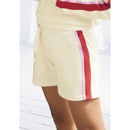 Vivance Sweatshorts mehrfarbig Gr. 32/34 f&uuml;r Damen. Mit Kontrastband, Kordelzug, Kordel. L&auml;ssig Geschnitten. Nachhaltig.