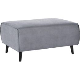 Hocker DOMO collection "Amora", grau, B:97cm H:47cm T:66cm, Hocker, Polsterhocker, mit Federkern, Fu&szlig;h&ouml;he passend f&uuml;r g&auml;ngige Saugroboter