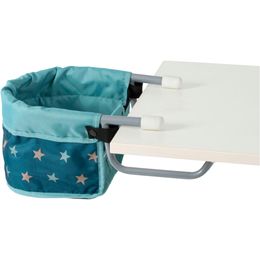 Bayer Chic 2000 Puppen-Tischsitz CHIC2000 "Corallo", sternchen t&uuml;rkis, Puppenausstattungen, KinderB:42cm H:20cm T:42cm, Kunststoff, Polyester, Stahl, B:42cm H:20cm T:42cm