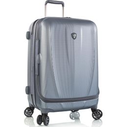 Hartschalen-Trolley Heys "Vantage, in verschiedenen Farben und Gr&ouml;&szlig;en", Gr. B/H/T: 41cm x 66cm x 26cm 86 l, blau (slate blau), Polycarbonat-Verbundwerkstoff, unifarben, Koffer, Heys Reisegep&auml;ck Frontzugangsfach Volumenerweiterung