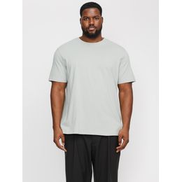 Jack & Jones PlusSize Rundhalsshirt "JJEORGANIC BASIC TEE SS O-NECK NOOS PLS", Herren, Gr. 5XL, grau (puritan gray), Jersey, Obermaterial: 100% Baumwolle, JACK & JONES PLUSSIZE, unifarben, slim fit taillenbedeckt, Rundhals, gerader Abschluss, Shirts Rundhalsshirt, mit Rundhalsausschnitt