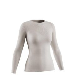 Funktionsshirt Bauerfeind "COMPRESSION SHIRT LONG SLEEVE", Damen, Gr. XL, silber (silber grau), Obermaterial: 90% Polyamid, 10% Elasthan, Shirts Funktionsshirt