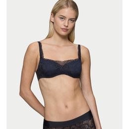 Balconette-BH Triumph "Body Make-Up Illusion Lace", Damen, Gr. 80, Cup C, schwarz, Microtouch, Obermaterial: 51% Polyamid, 37% Polyester, 12% Elasthan, leicht gl&auml;nzend, unifarben, BHs Balconette-BH, Komfort B&uuml;gel, gepolstert, weiche Spitze
