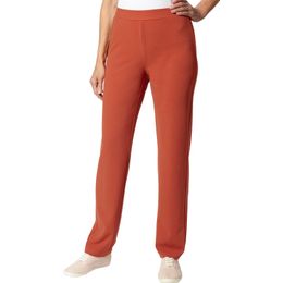 Damen Schlupfhose in gerader Form rostrot, Gr&ouml;&szlig;e 27