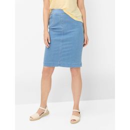 Raphaela by Brax Damen Jeans Style PAMINA SKIRT LIGHT BLEACHED, denim hellblau, Gr. 42