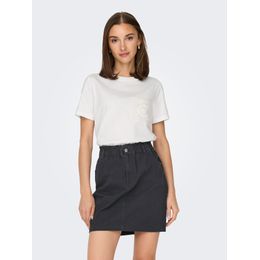 Jacqueline de Yong Kurzarmshirt JDY "JDYSELMA S/S CROCHET POCKET TOP JRS NOOS", Damen, Gr. S, wei&szlig; (cloud dancer), Jersey, Obermaterial: 100% Baumwolle, unifarben, regular fit normal, Rundhals, Shirts