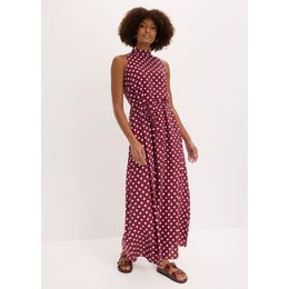 bonprix Maxikleid aus flie&szlig;endem Viskose-Mix, rot, Gr.42, modisch bedrucktes Maxikleid aus flie&szlig;endem Viskose-Mix mit d&uuml;nnem Bindeg&uuml;rtel in der Taille