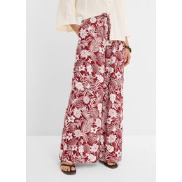 bonprix Marlenehose aus Viskose-Mix, rot, Gr.40, Weit geschnittene Marlenehose aus Viskose-Mix mit komfortablem Bund und geradem Bein, aus Viskose
