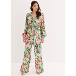 bonprix Jumpsuit mit tiefem Ausschnitt, rosa, Gr.42, Stylischer Jumpsuit mit toller Passform