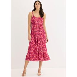 bonprix Maxikleid mit Mesh, pink, Gr.40/42 (M), Stylisches Kleid mit toller Passform