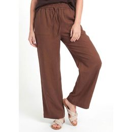 bonprix Culotte aus flie&szlig;endem Lyocell-Mix, braun, Gr.38, Culotte mit 2 Taschen und Bequembund, aus Viskose