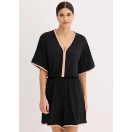 bonprix Jersey-Jumpsuit, schwarz, Gr.36/38 (S), Stylischer Jumpsuit mit toller Passform