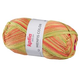 Menfis Color von Katia, Fuchsia/Orange/Pistaziengr&uuml;n, aus Baumwolle