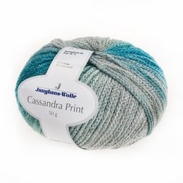 Cassandra Print von Junghans-Wolle, Grau/Mint, aus Wolle