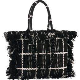 Heine Damen Tasche schwarz-wei&szlig; Gr&ouml;&szlig;e 0