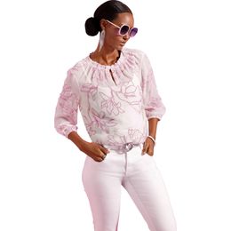 CR&Eacute;ATION L Damen Schlupf-Bluse inklusive passendem Top ros&eacute;-orchidee Gr&ouml;&szlig;e 38
