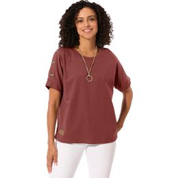 Damen Sweatshirt rotbraun, Gr&ouml;&szlig;e 46