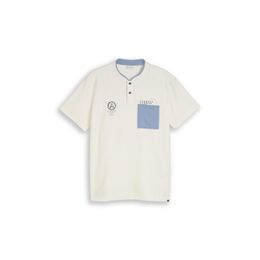 Tom Tailor Herren Poloshirt mit Brusttasche, braun, Uni, Gr. XXL