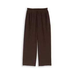Tom Tailor Denim Damen Crinkle Culotte Hose, braun, Uni, Gr. XXL