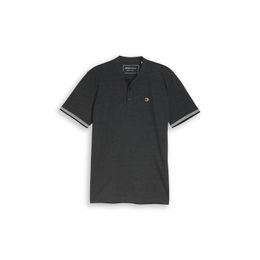 Tom Tailor Denim Herren Piqu&eacute; Poloshirt mit Stehkragen, bunt, Uni, Gr. XXL