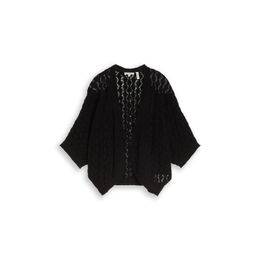 Tom Tailor Damen Oversize Bolero Cardigan, schwarz, Uni, Gr. L