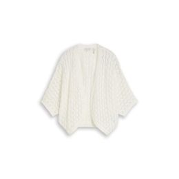 Tom Tailor Damen Oversize Bolero Cardigan, wei&szlig;, Uni, Gr. XL