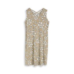 Tom Tailor Damen Jerseykleid mit Cut-Out-Detail, rosa, Gebl&uuml;mt, Gr. 40