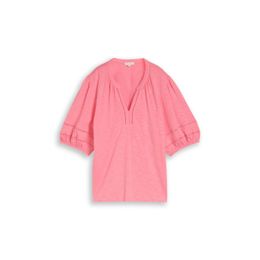 Tom Tailor Damen Blusenshirt mit Spitzendetails, rosa, Uni, Gr. XXL