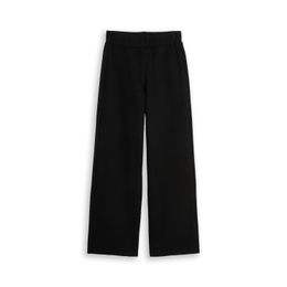 Tom Tailor Denim Damen Wide Leg Strickhose, schwarz, Uni, Gr. L