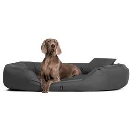 tierlando &reg; Orthop&auml;disches Hundebett SAMMY | Robuster Polyester | Dicke Umrandung schwarz/ graphit 2,2 m, 35 cm, 1,2 m