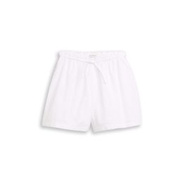 Tom Tailor M&auml;dchen Shorts mit Stickerei, wei&szlig;, Uni, Gr. 134