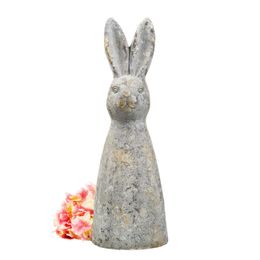 Statue Deko Hase, 18 x 18 x 52 cm, Magnesium Kunststein