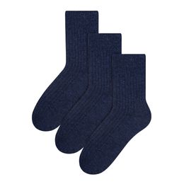 3 Paar Herren Wollsocken | Steven | Winter Leichtgewichtige Warme Stiefel Socken - Navy