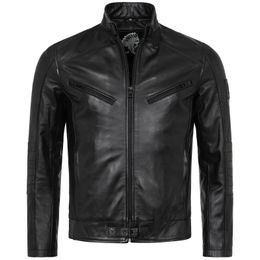 Rock Creek Lederjacke Schwarz