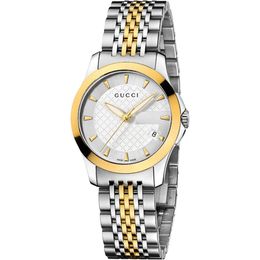 Gucci G-Timeless YA126511 Zweifarbige Damenuhr - Elegant und vielseitig