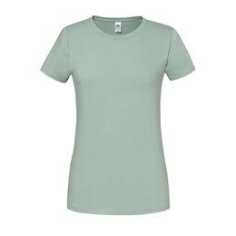 Fruit of the Loom - "Iconic 195 Premium" T-Shirt f&uuml;r Damen (Salbei)