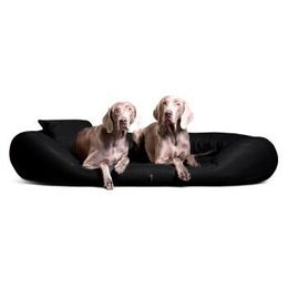 tierlando &reg; Orthop&auml;disches Hundebett SAMMY | Pflegeleichtes Kunstleder | L-XXXXL schwarz 1,7 m, 35 cm, 1,1 m
