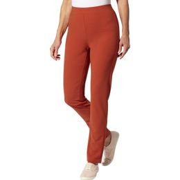 Damen Schlupfhose in schmaler Schnittf&uuml;hrung rostrot, Gr&ouml;&szlig;e 38