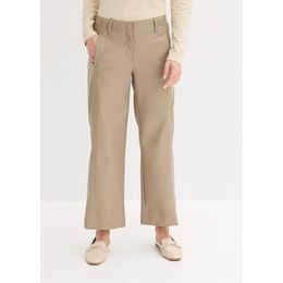 bonprix Lederimitat Culotte, braun, Gr.42, elegante Lederimitat Culotte