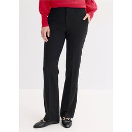bonprix Feminine Hose mit B&uuml;gelfalte, schwarz, Gr.40, elegante Hose mit B&uuml;gelfalte