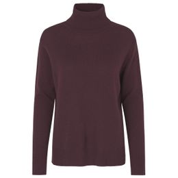 Rollkragenpullover rosemunde "Laica roll neck mit Wolle und Kaschmir", Damen, Gr. L, weinrot, Strick, Obermaterial: 70% Wolle, 30% Kaschmir, unifarben, h&uuml;ftbedeckend, ohne Ausschnitt, Pullover Rollkragenpullover, Kragen, Strick, Langarm, w&auml;rmend, weich, mit Cashmere-Anteil
