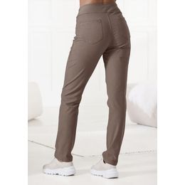 H.I.S. H.I.S Schlupfhose taupe Gr. 40/42 f&uuml;r Damen. Bequem. Nachhaltig.