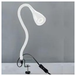 B.K.LICHT LED Klemmleuchte "Sirius", wei&szlig;, 1, H: 60cm, Leuchten, LED Tischleuchte dimmbar Schreibtisch B&uuml;roleuchte Nachttisch-Lampe