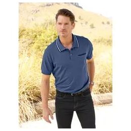 Kurzarmshirt Catamaran "Kurzarm-Poloshirt", Herren, Gr. 56/58, blau (jeansblau), 100% Baumwolle, unifarben, Shirts