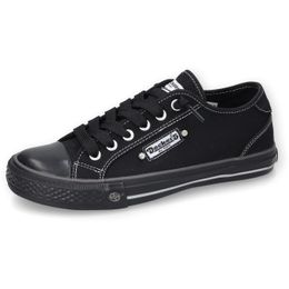 Slip-On Sneaker Dockers by Gerli, Damen, Gr. 37, schwarz, Textil, Schuhe, Sneaker, Schlupfschuh, Freizeitschuh mit elastischer Zierschn&uuml;rung