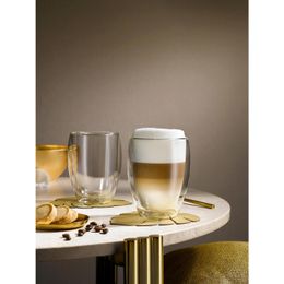 Premium-Thermogl&auml;ser, 2er-Set, Latte (400 ml, 12 cm H)